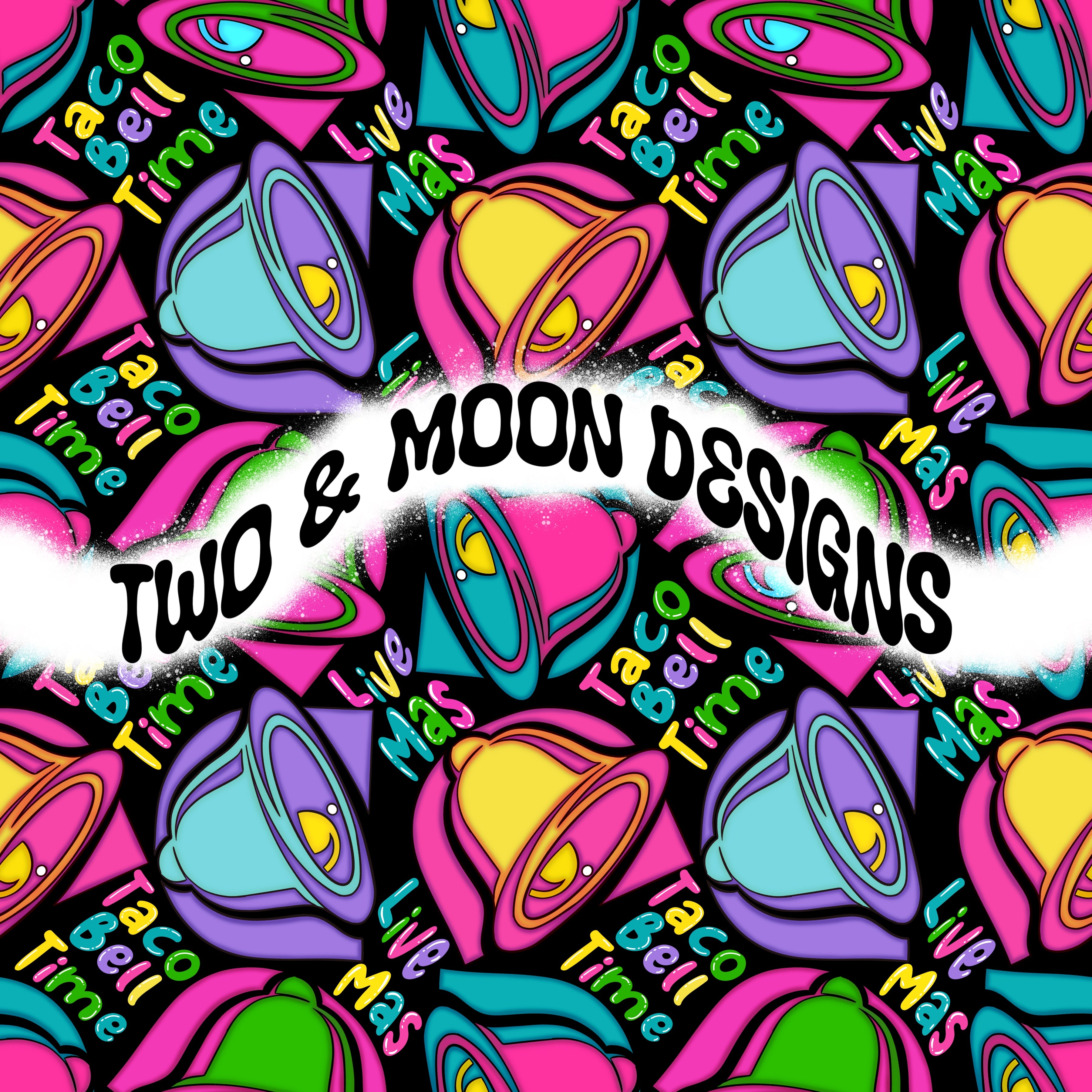 Live mas black – TwoAndMoonsDesigns