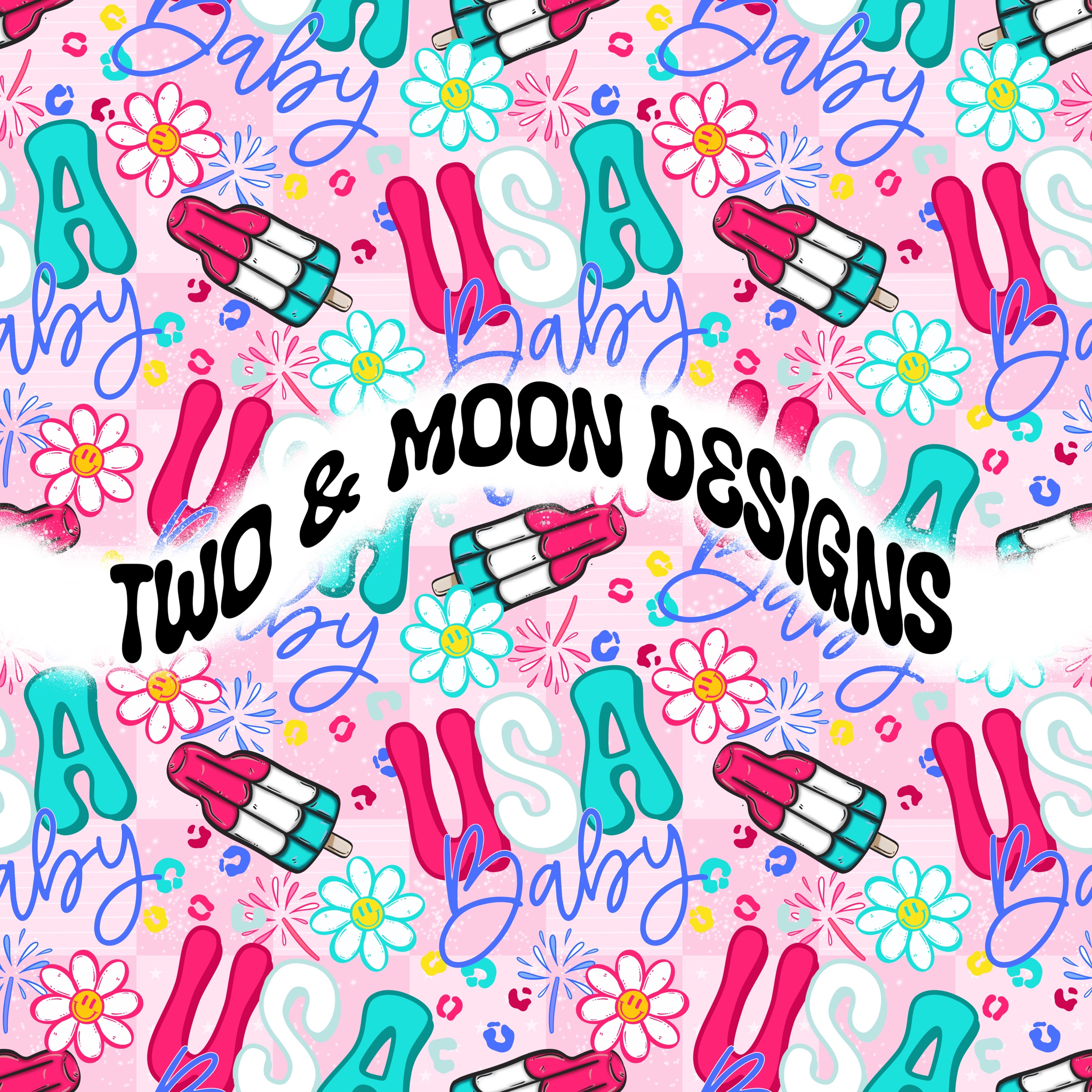 USA BABY PINK BACKGROUND – TwoAndMoonsDesigns