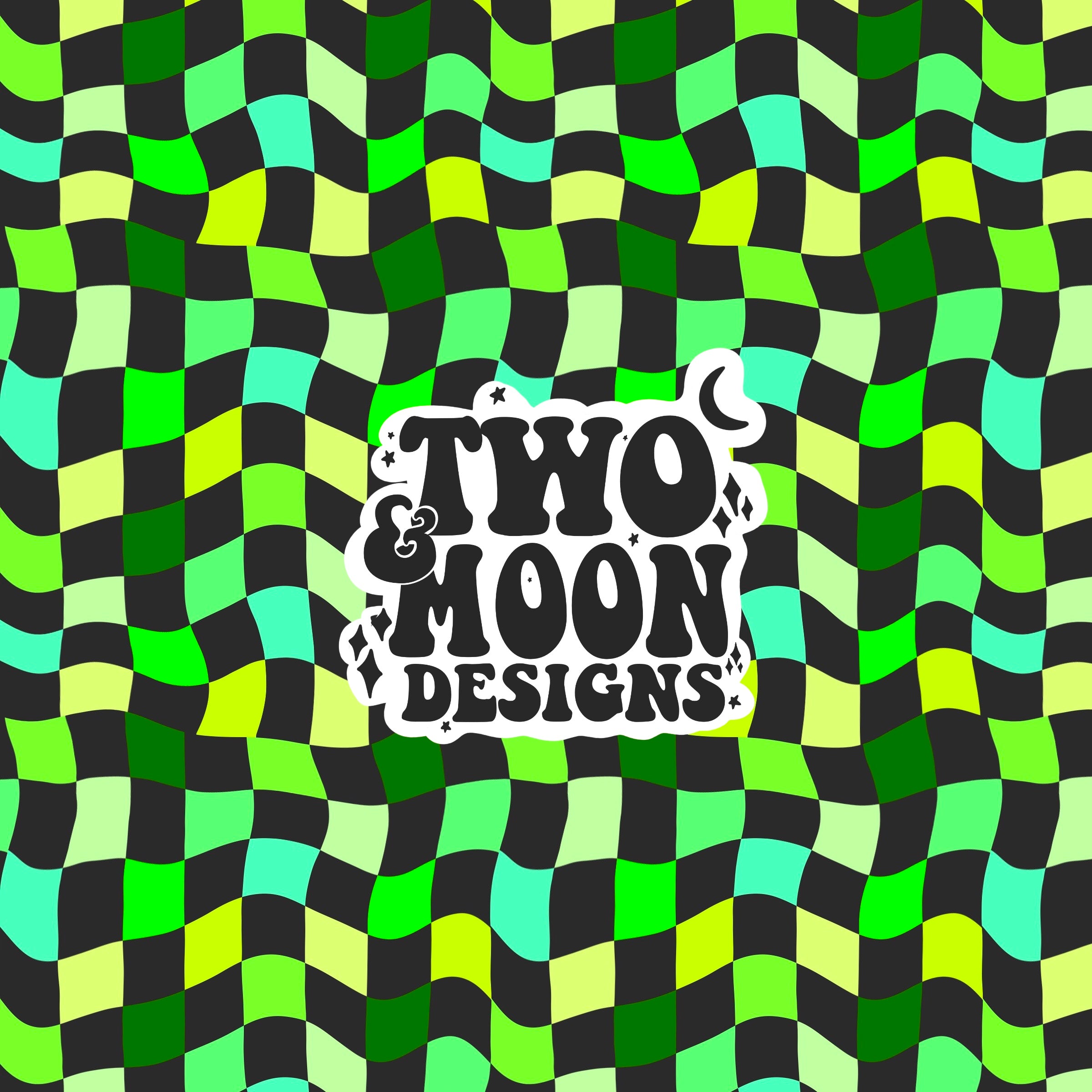 Checker green – TwoAndMoonsDesigns